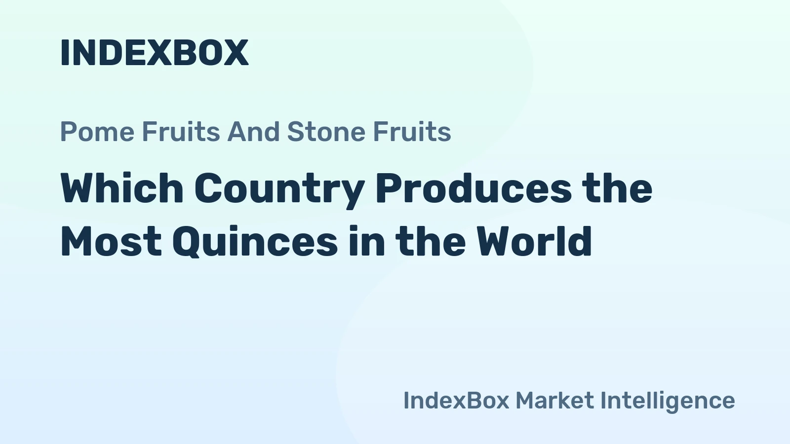 Which Country Produces the Most Quinces in the World?