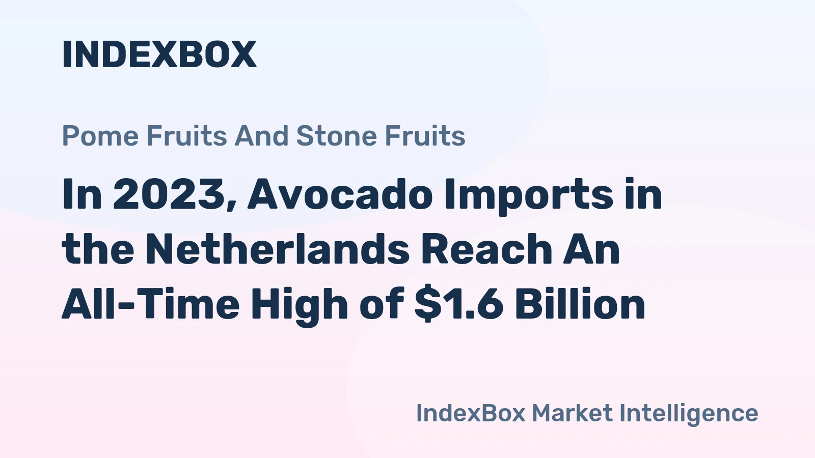 In 2023, Avocado Imports in the Netherlands Reach An All-Time High of $1.6 Billion