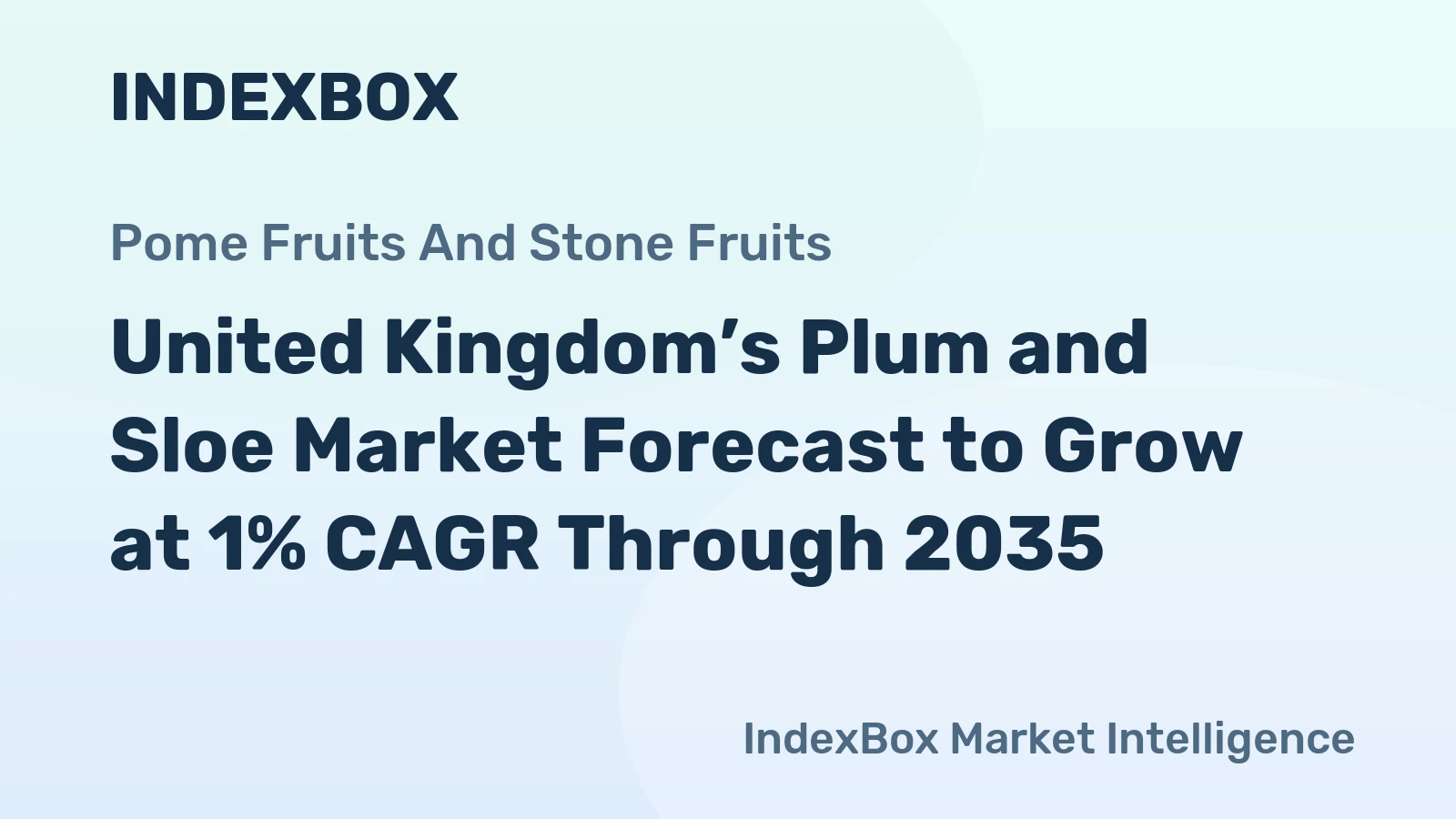 United Kingdom’s Plum and Sloe Market Forecast to Grow at 1% CAGR Through 2035