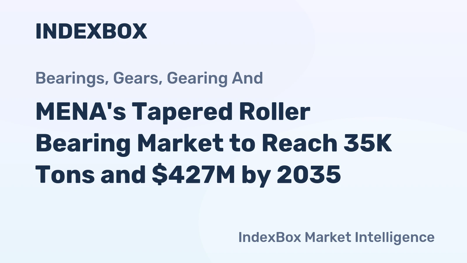 MENA's Tapered Roller Bearing Market to Reach 35K Tons and $427M by 2035