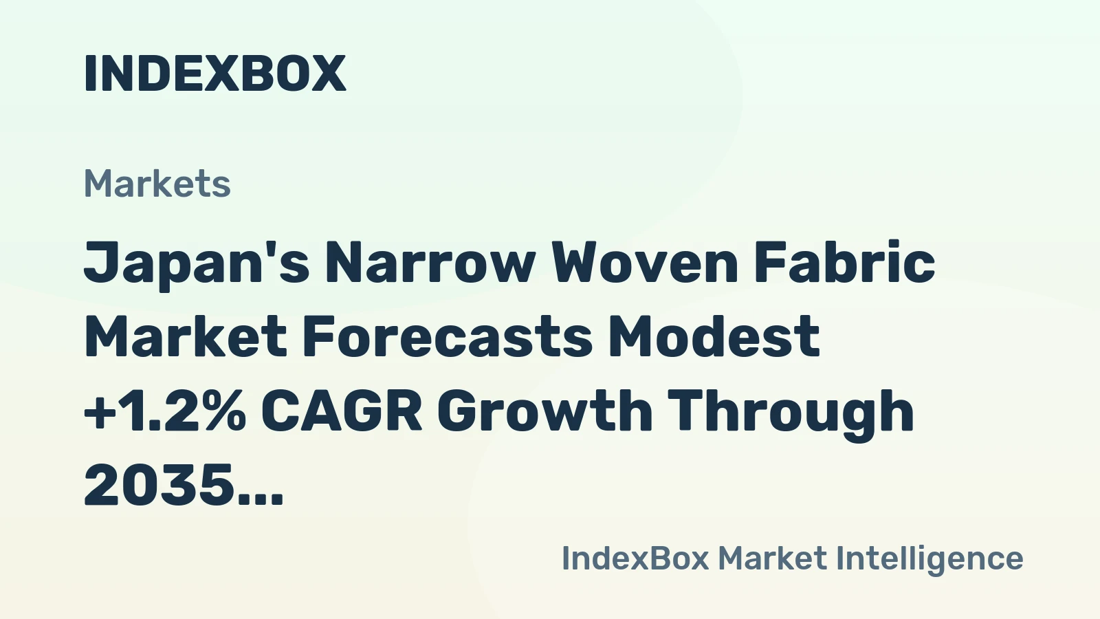 Japan's Narrow Woven Fabric Market Forecasts Modest +1.2% CAGR Growth Through 2035
