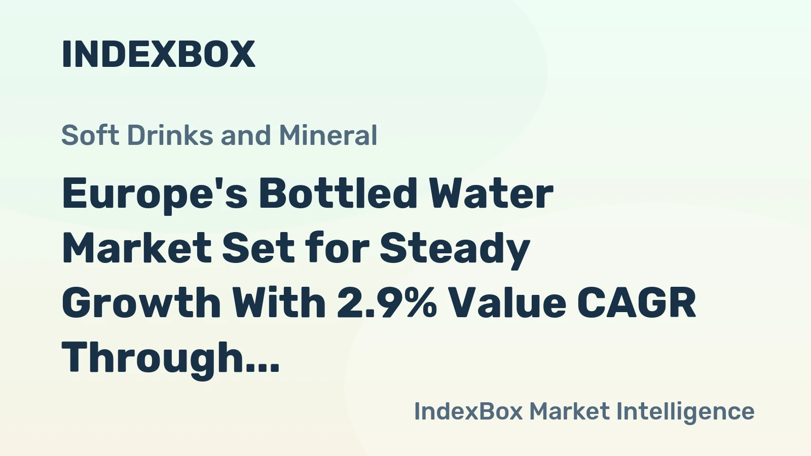 Europe's Bottled Water Market Set for Steady Growth With 2.9% Value CAGR Through 2035