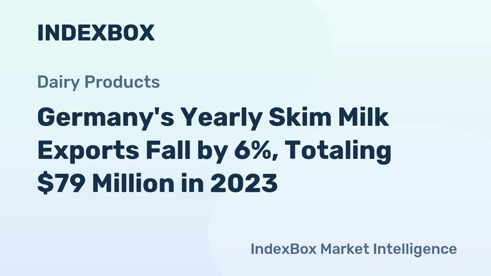 Germany's Yearly Skim Milk Exports Fall by 6%, Totaling $79 Million in 2023