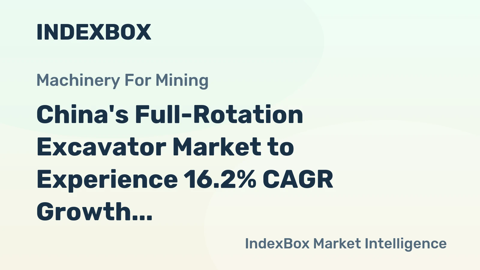 China's Full-Rotation Excavator Market to Experience 16.2% CAGR Growth from 2024-2035