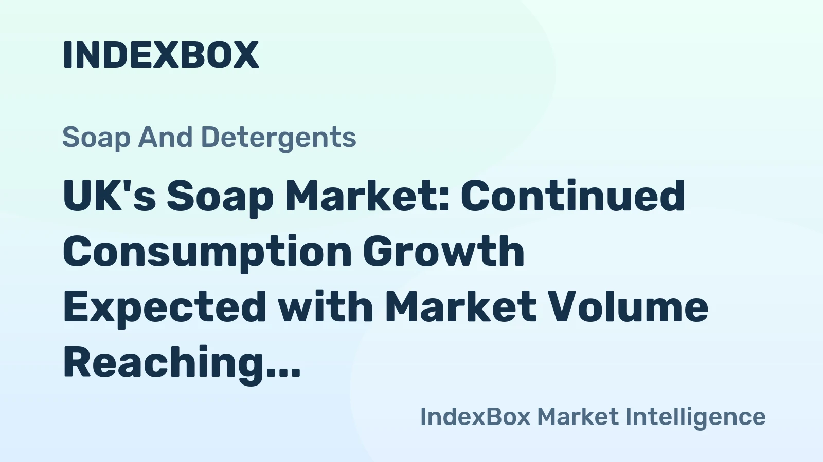 UK's Soap Market: Continued Consumption Growth Expected with Market Volume Reaching 410K Tons and Value Surpassing $1.4B by 2035