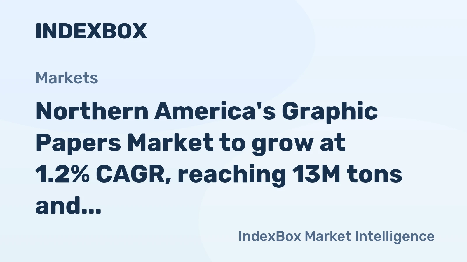 Northern America's Graphic Papers Market to grow at 1.2% CAGR, reaching 13M tons and $15.8B by 2035