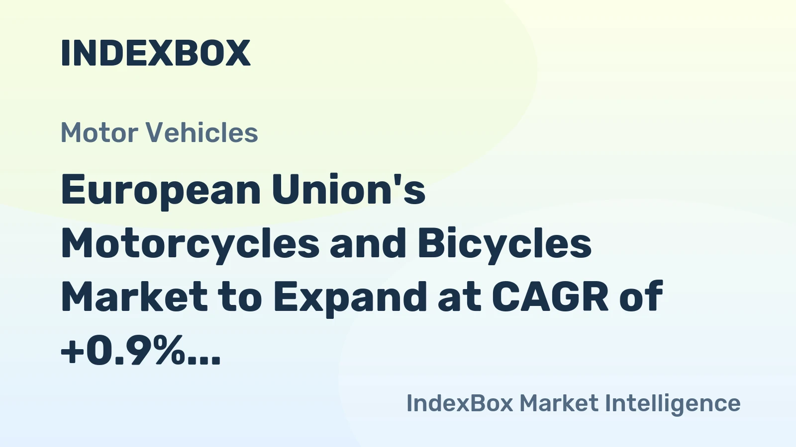 European Union's Motorcycles and Bicycles Market to Expand at CAGR of +0.9% Over Next Decade