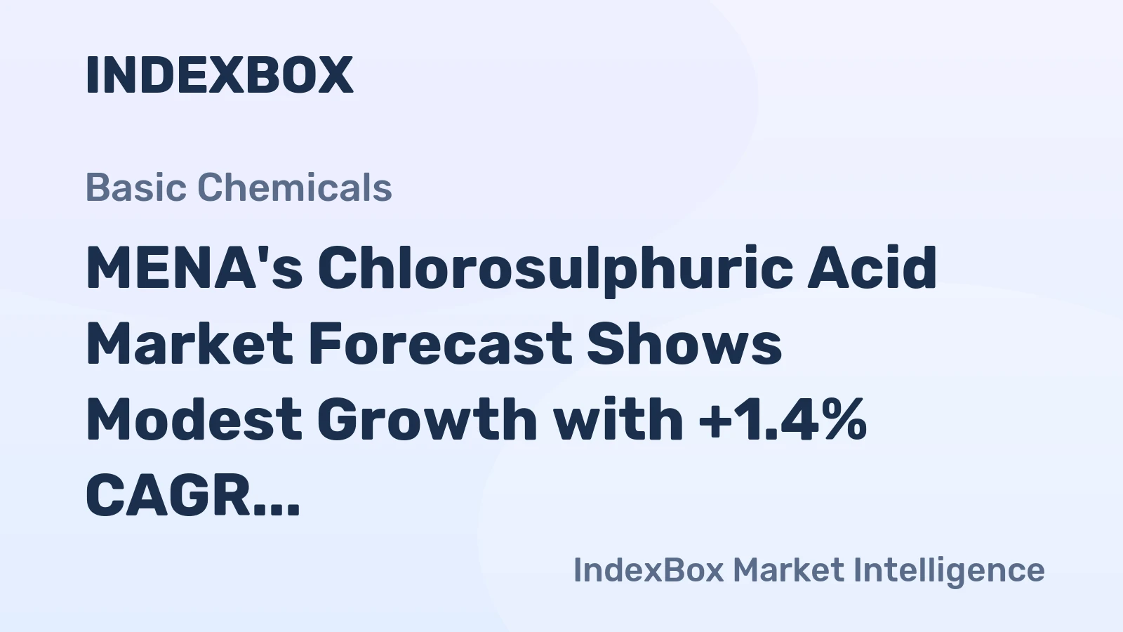 MENA's Chlorosulphuric Acid Market Forecast Shows Modest Growth with +1.4% CAGR Through 2035