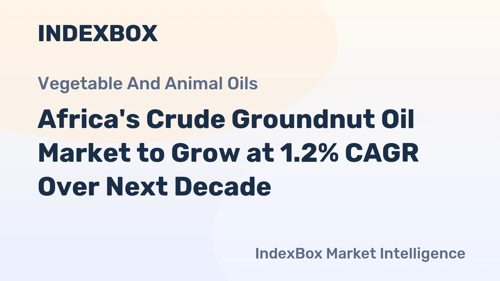 Africa's Crude Groundnut Oil Market to Grow at 1.2% CAGR Over Next Decade
