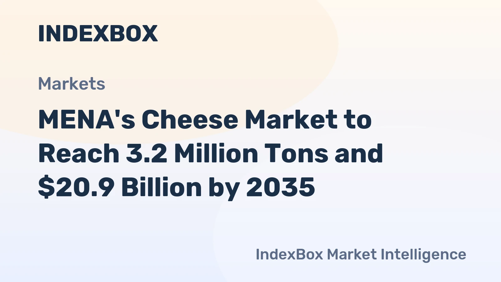 MENA's Cheese Market to Reach 3.2 Million Tons and $20.9 Billion by 2035