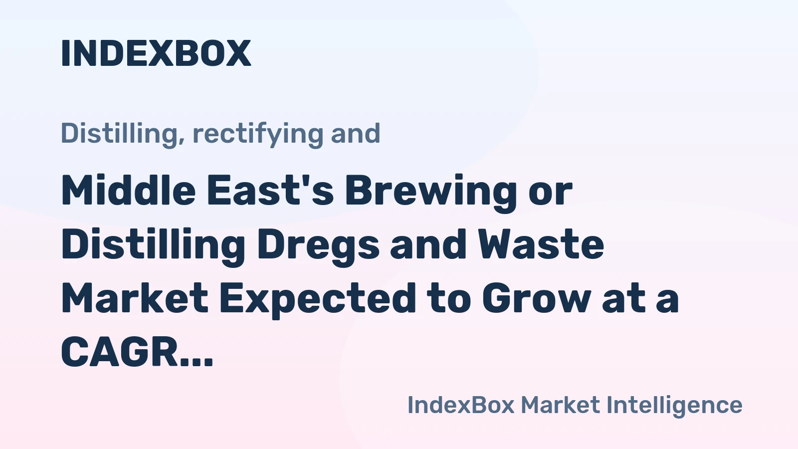Middle East's Brewing or Distilling Dregs and Waste Market Expected to Grow at a CAGR of +1.2% from 2024 to 2035