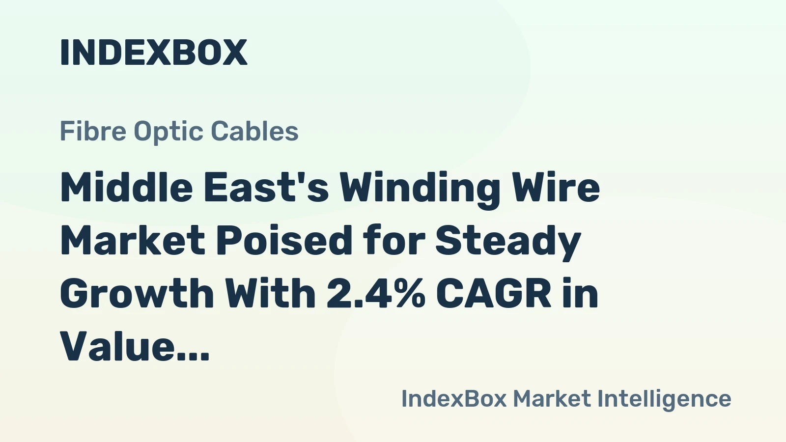 Middle East's Winding Wire Market Poised for Steady Growth With 2.4% CAGR in Value Through 2035