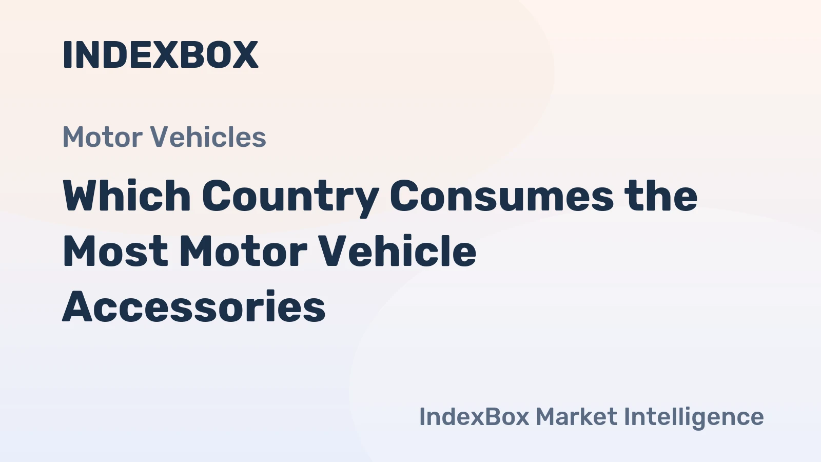 Which Country Consumes the Most Motor Vehicle Accessories?