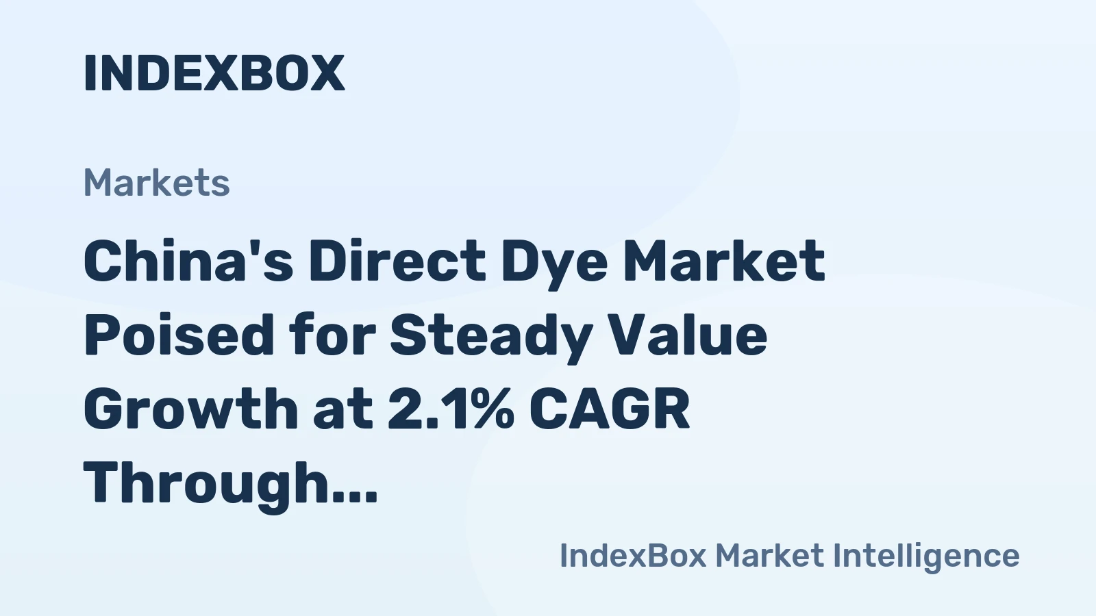 China's Direct Dye Market Poised for Steady Value Growth at 2.1% CAGR Through 2035