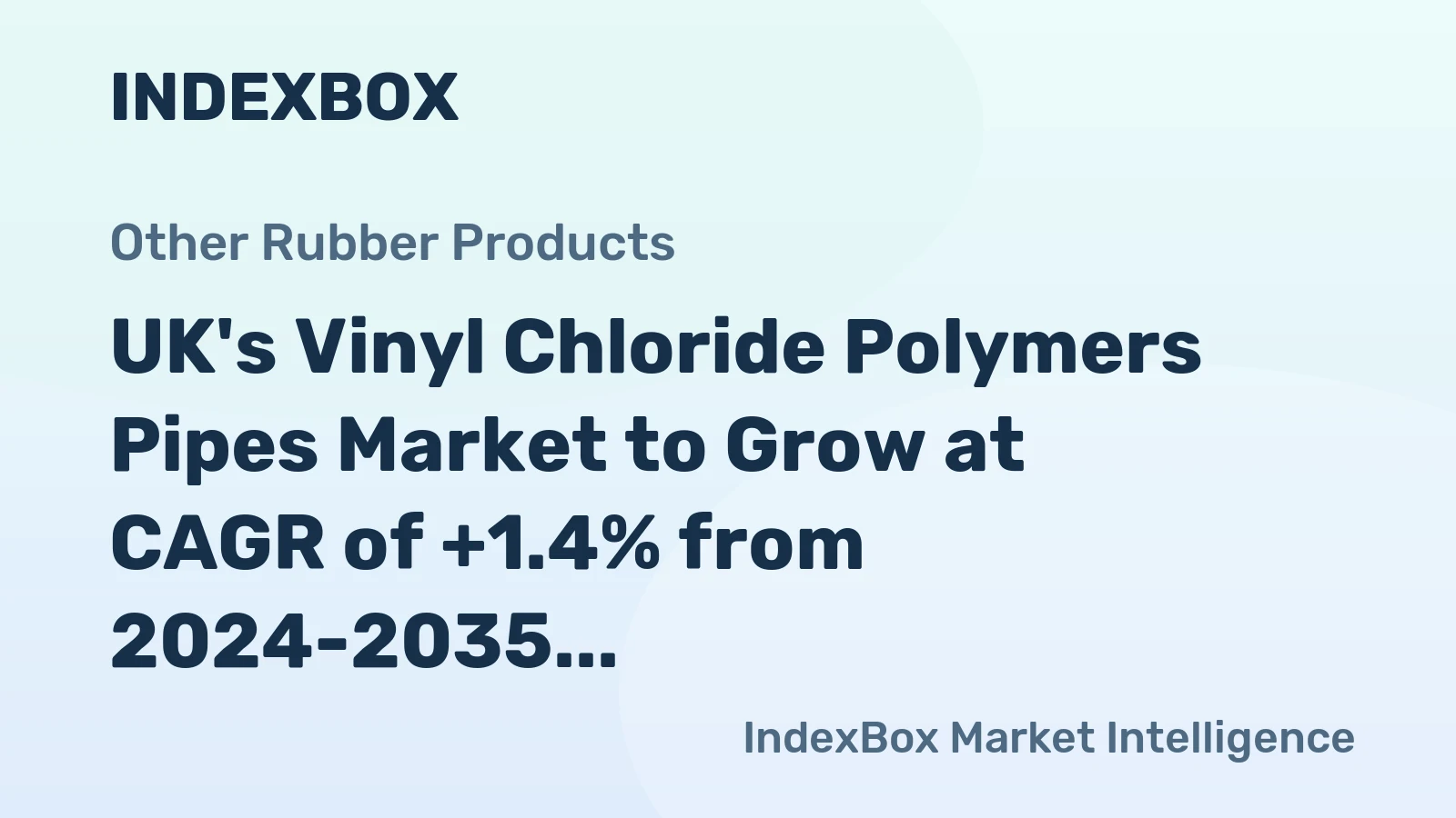 UK's Vinyl Chloride Polymers Pipes Market to Grow at CAGR of +1.4% from 2024-2035, Reaching 238K tons