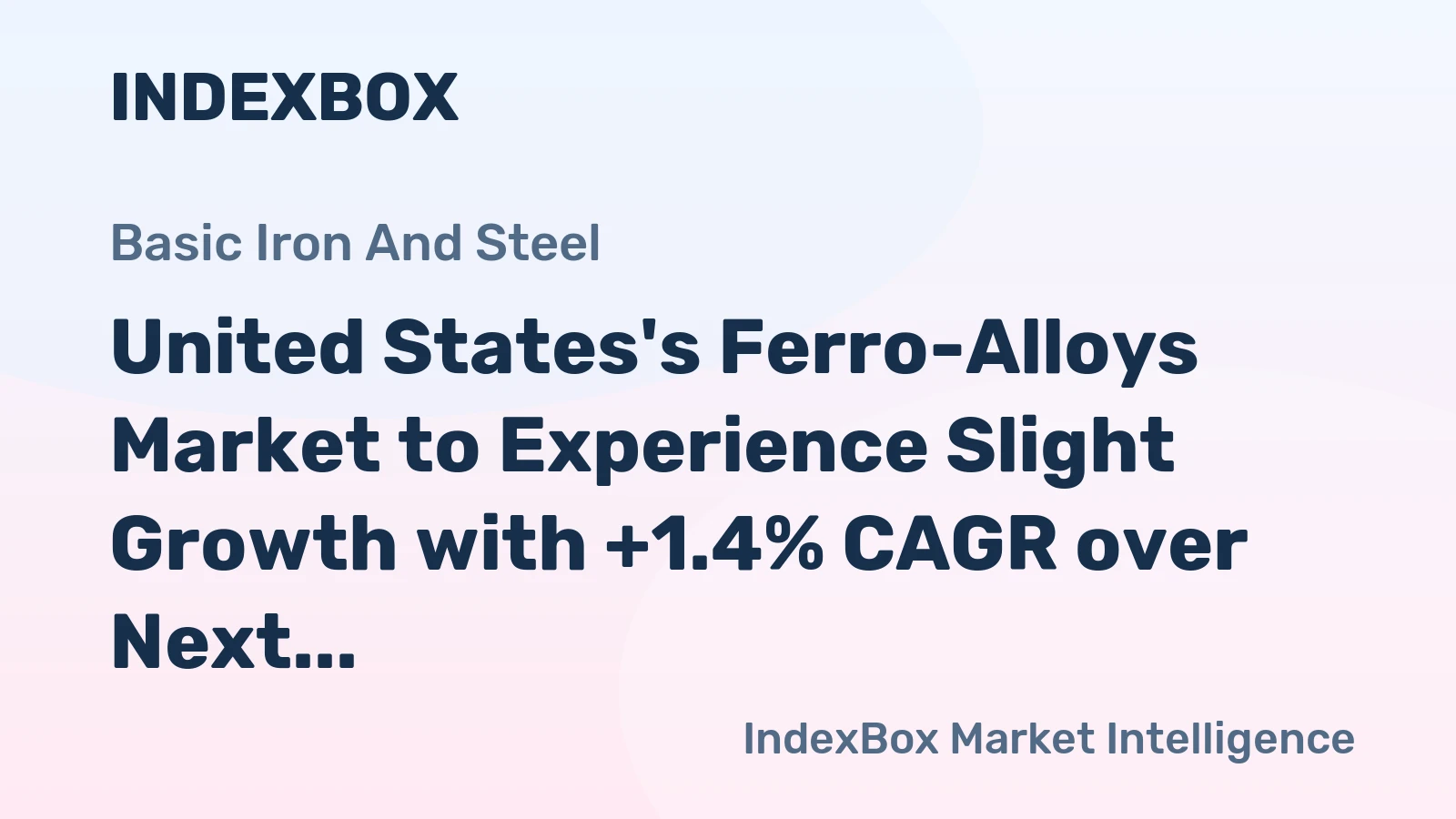 United States's Ferro-Alloys Market to Experience Slight Growth with +1.4% CAGR over Next Decade