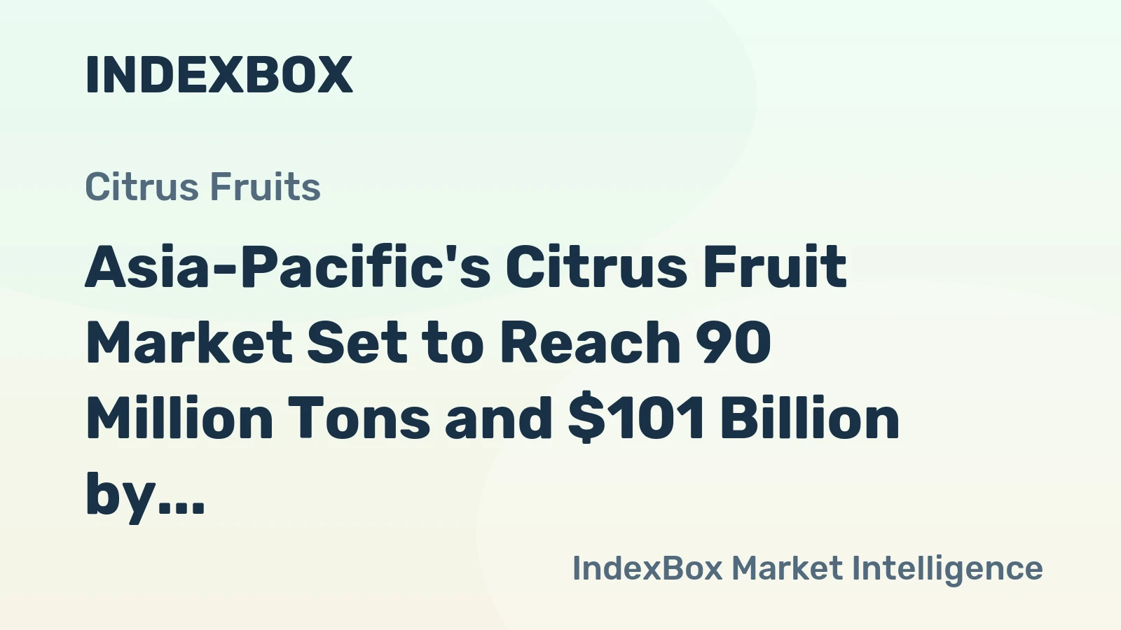 Asia-Pacific's Citrus Fruit Market Set to Reach 90 Million Tons and $101 Billion by 2035