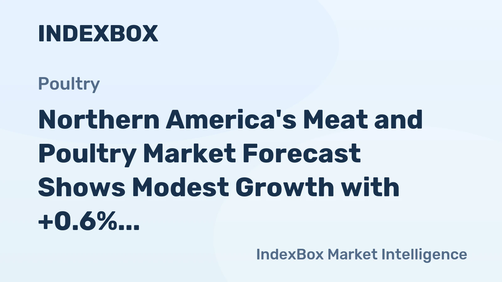 Northern America's Meat and Poultry Market Forecast Shows Modest Growth with +0.6% Value CAGR