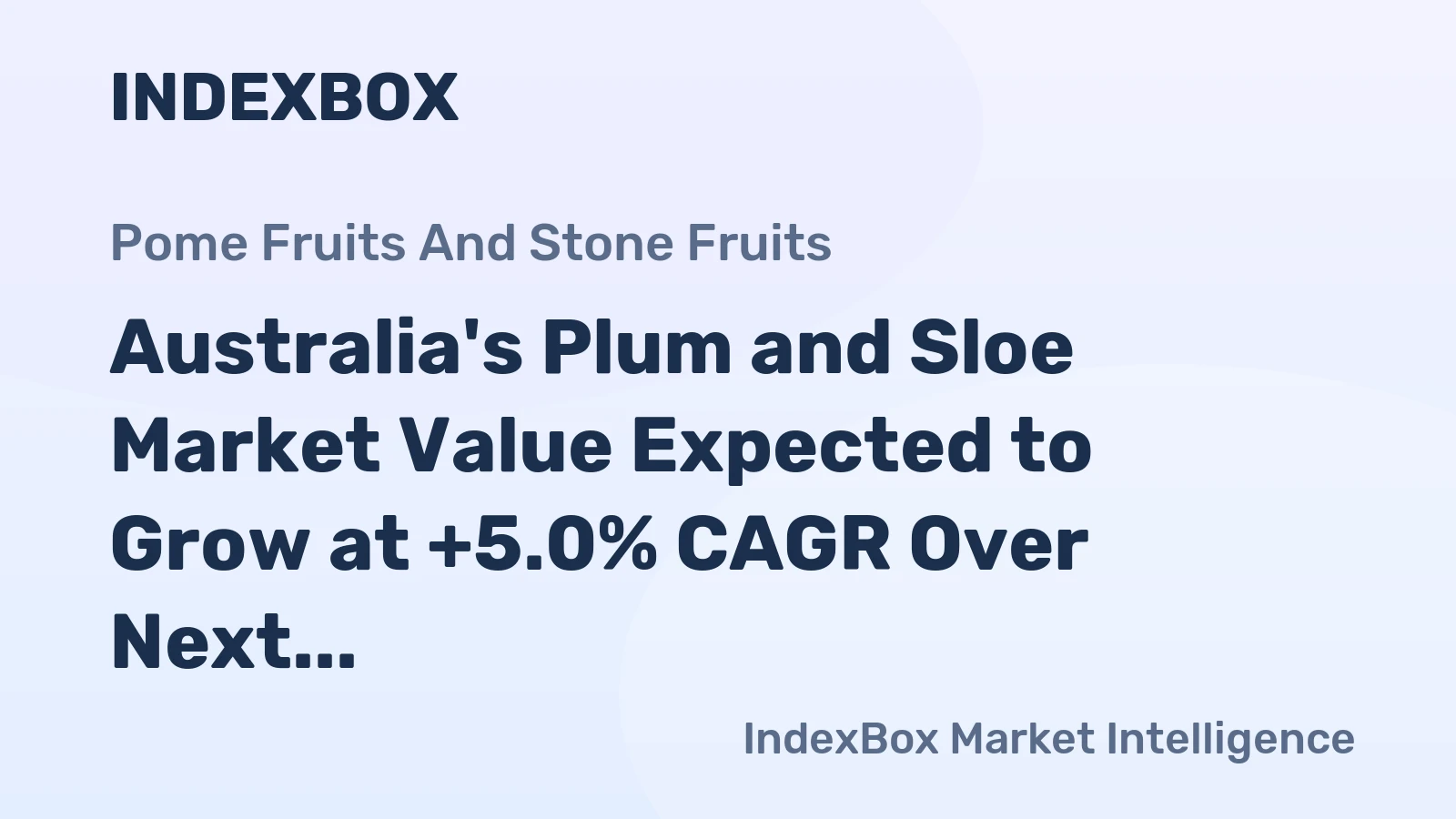 Australia's Plum and Sloe Market Value Expected to Grow at +5.0% CAGR Over Next Decade