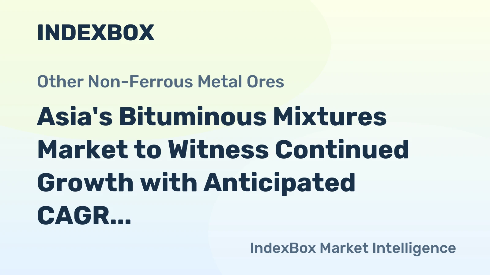 Asia's Bituminous Mixtures Market to Witness Continued Growth with Anticipated CAGR of +2.6% through 2035