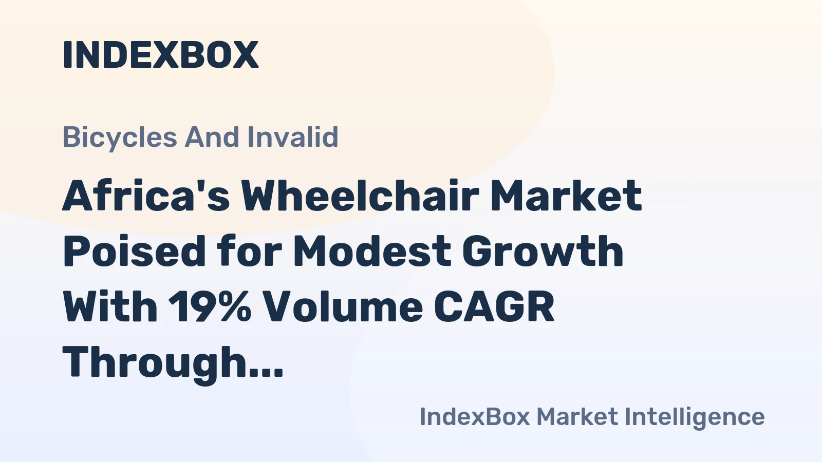 Africa's Wheelchair Market Poised for Modest Growth With 19% Volume CAGR Through 2035