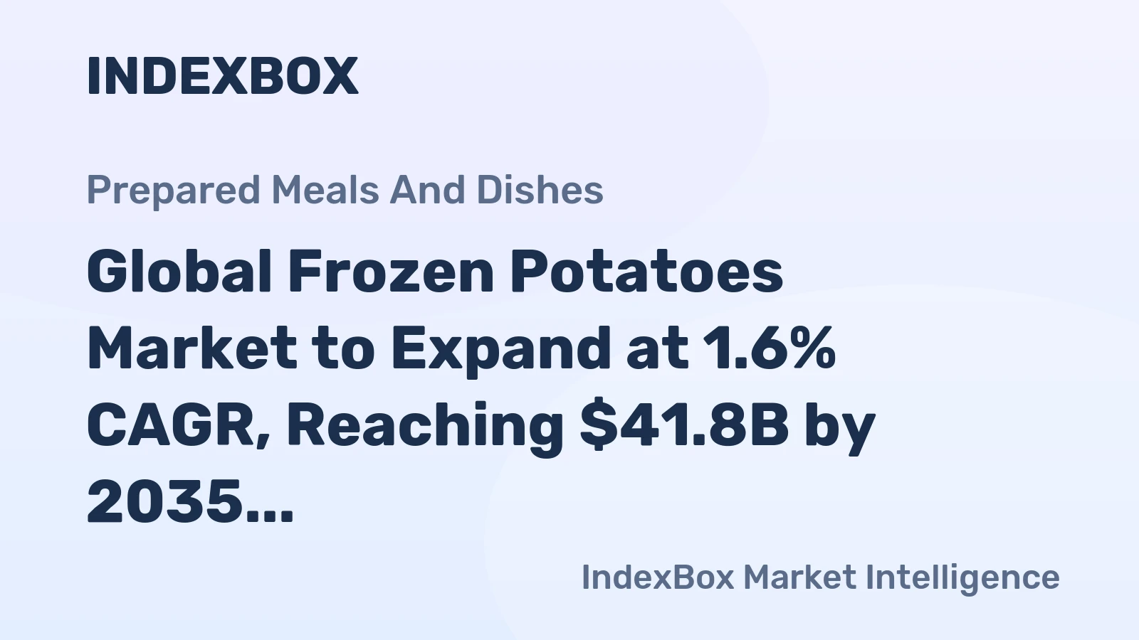 Global Frozen Potatoes Market to Expand at 1.6% CAGR, Reaching $41.8B by 2035