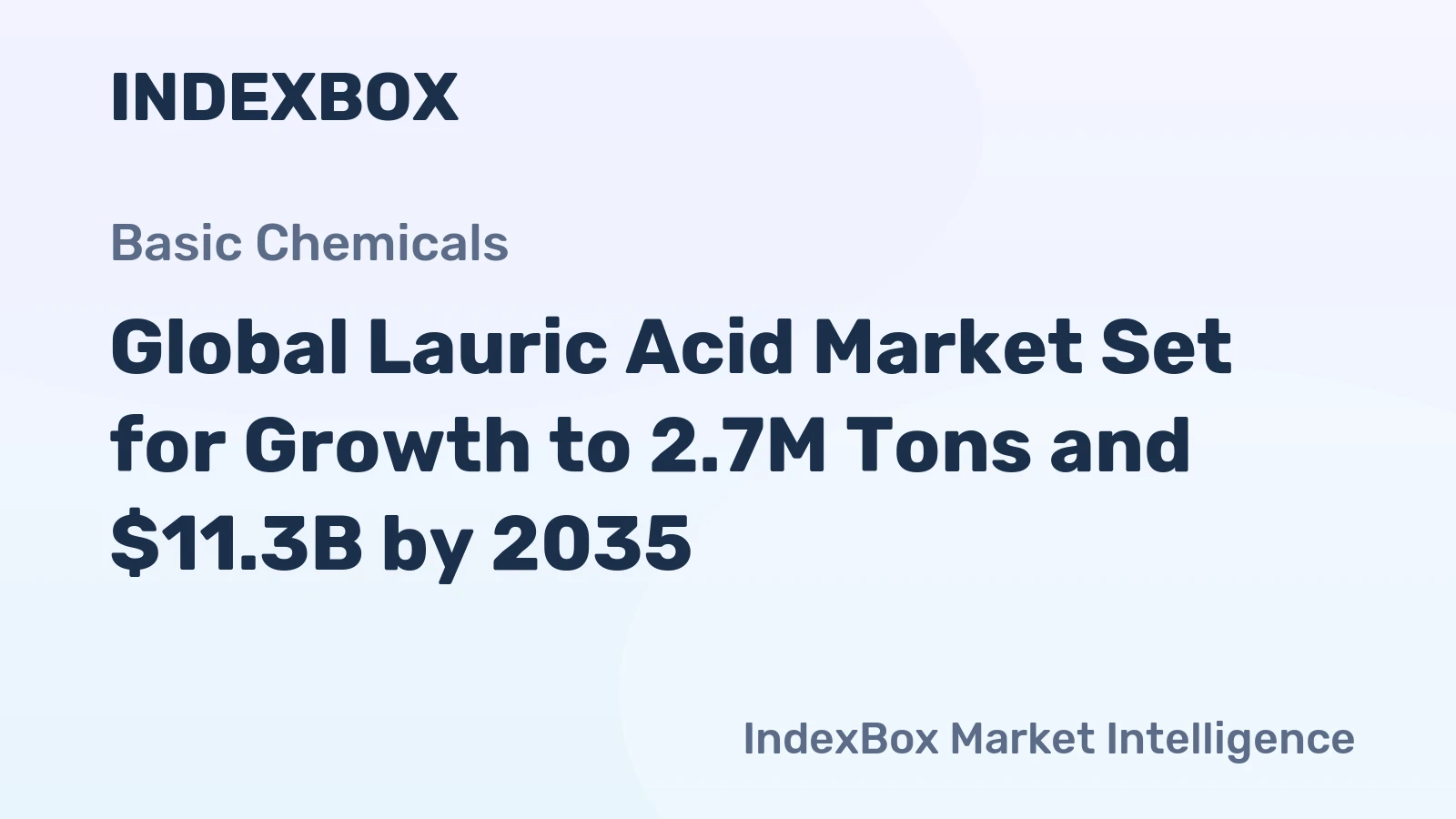 Global Lauric Acid Market Set for Growth to 2.7M Tons and $11.3B by 2035