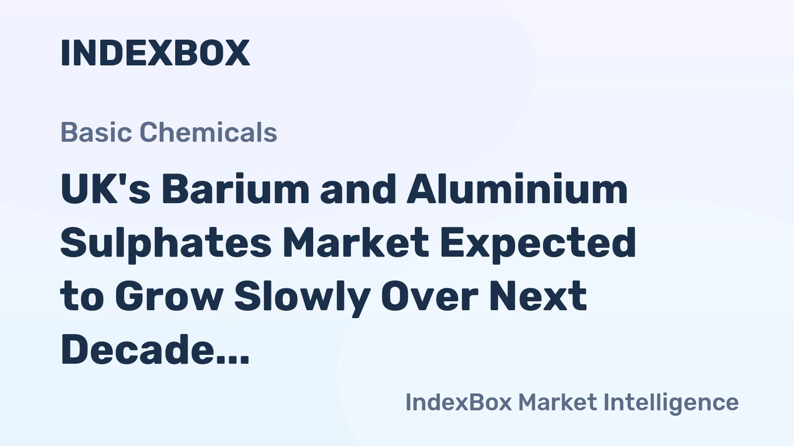 UK's Barium and Aluminium Sulphates Market Expected to Grow Slowly Over Next Decade, Reaching 101K Tons and $91M by 2035