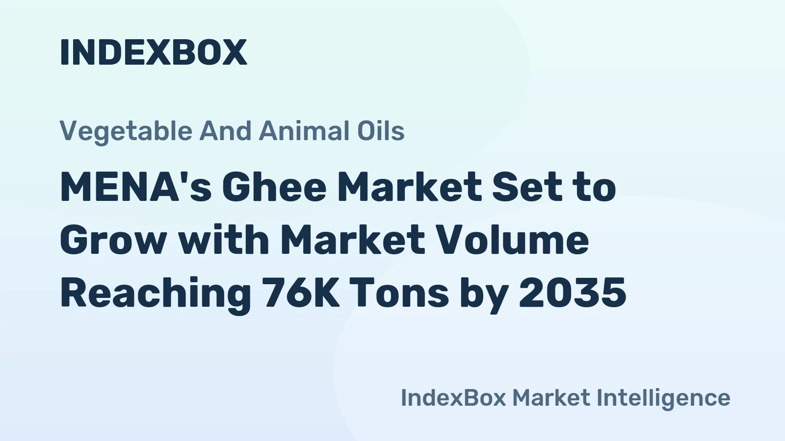 MENA's Ghee Market Set to Grow with Market Volume Reaching 76K Tons by 2035