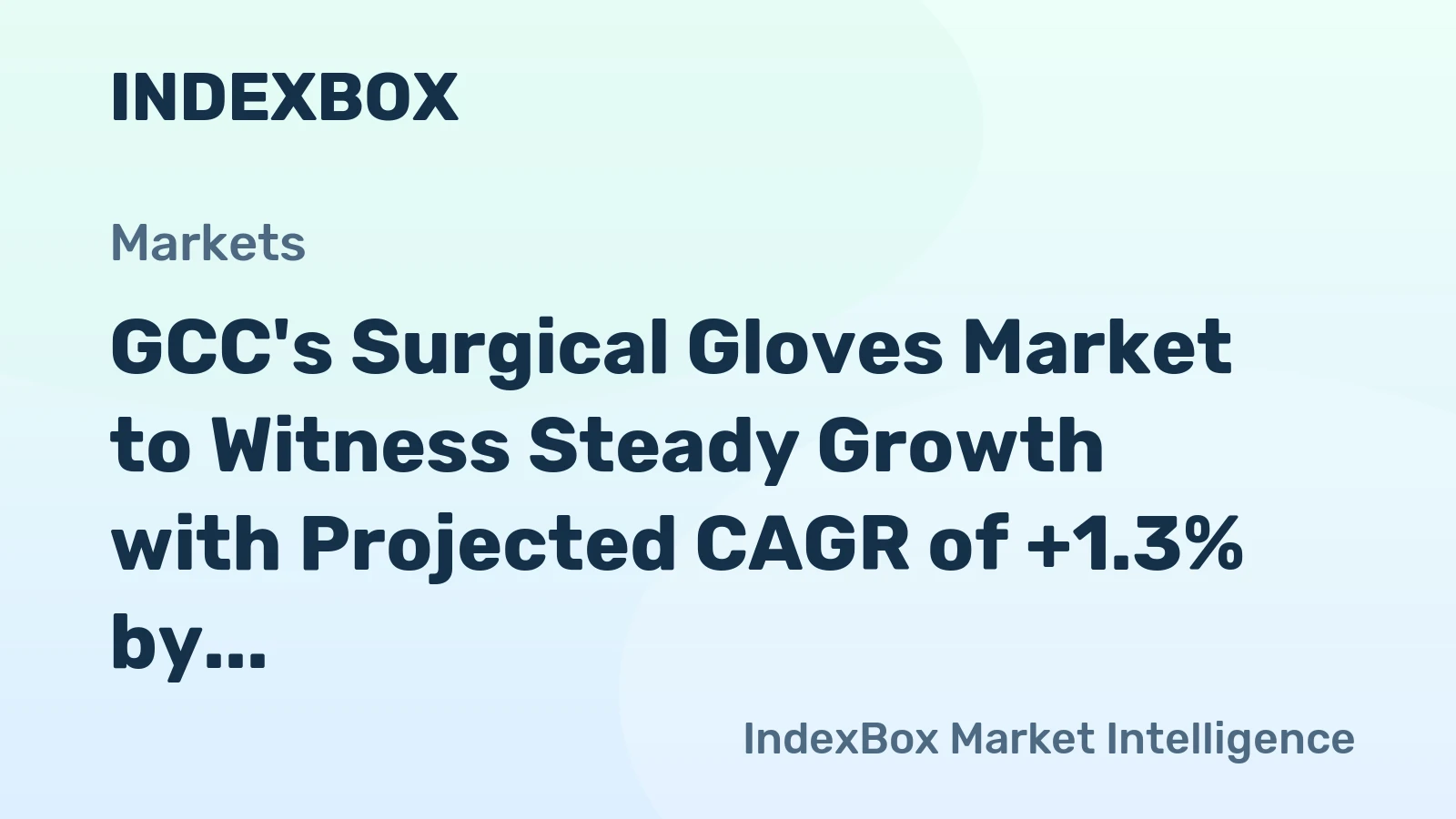 GCC's Surgical Gloves Market to Witness Steady Growth with Projected CAGR of +1.3% by 2035
