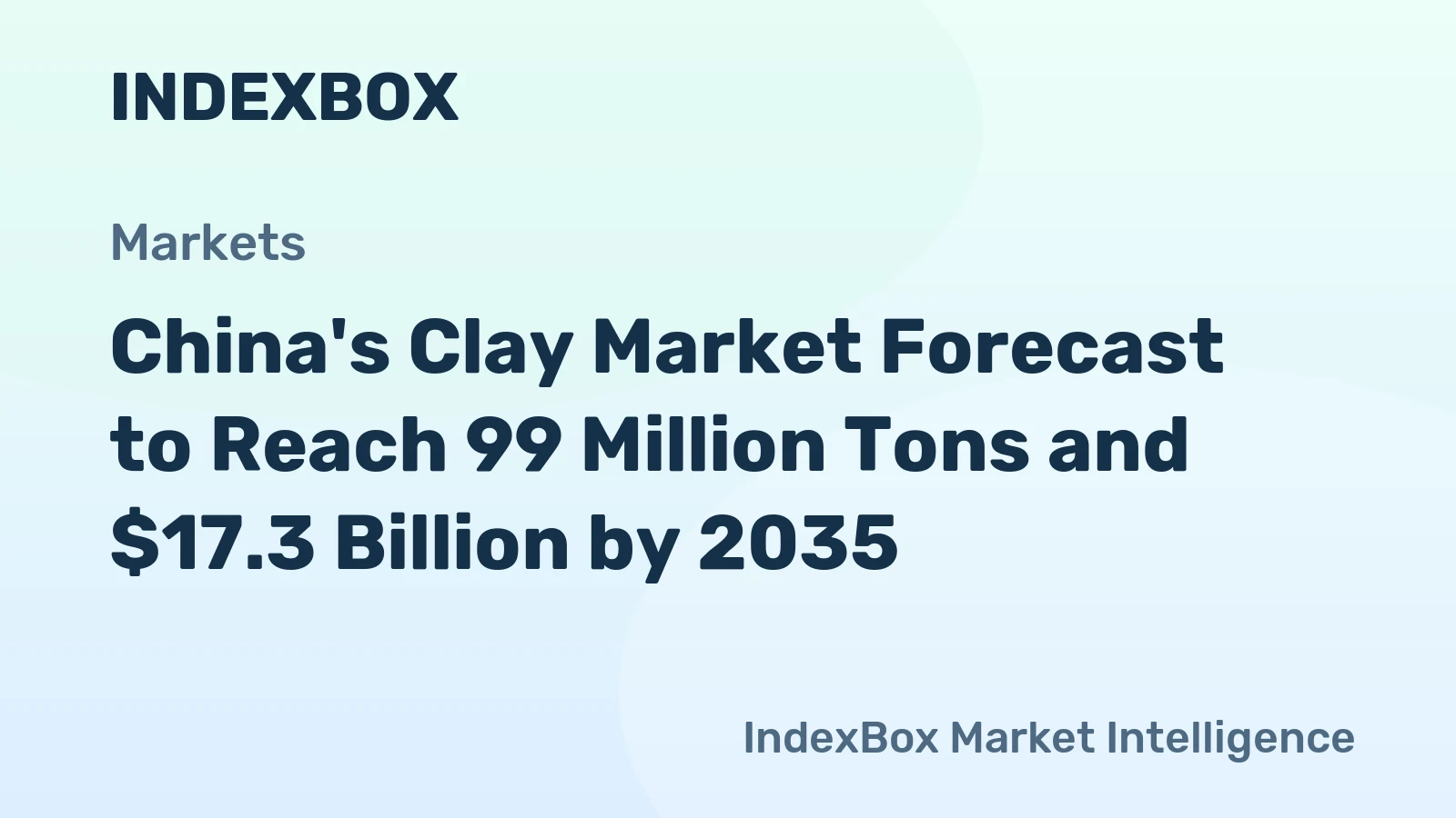 China's Clay Market Forecast to Reach 99 Million Tons and $17.3 Billion by 2035