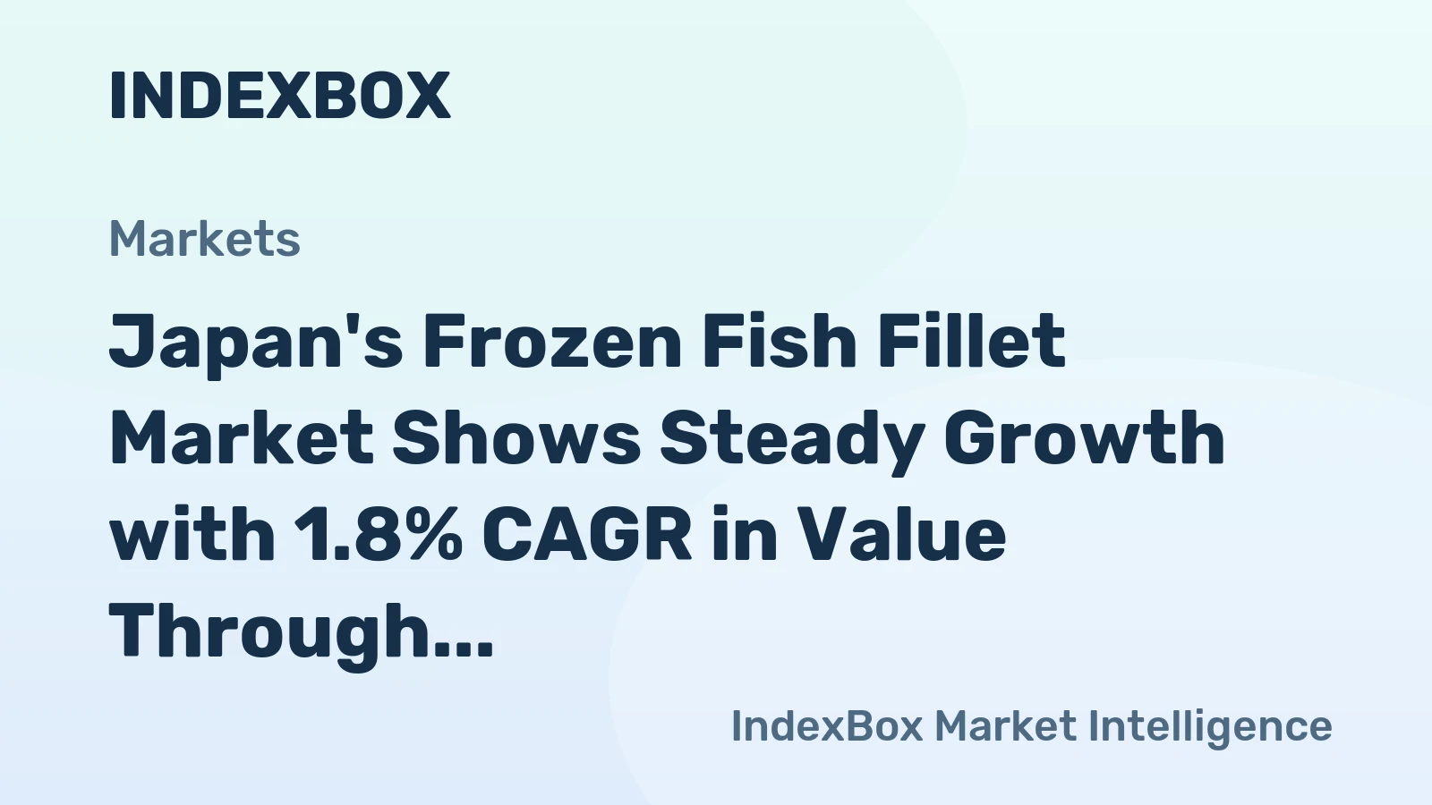 Japan's Frozen Fish Fillet Market Shows Steady Growth with 1.8% CAGR in Value Through 2035