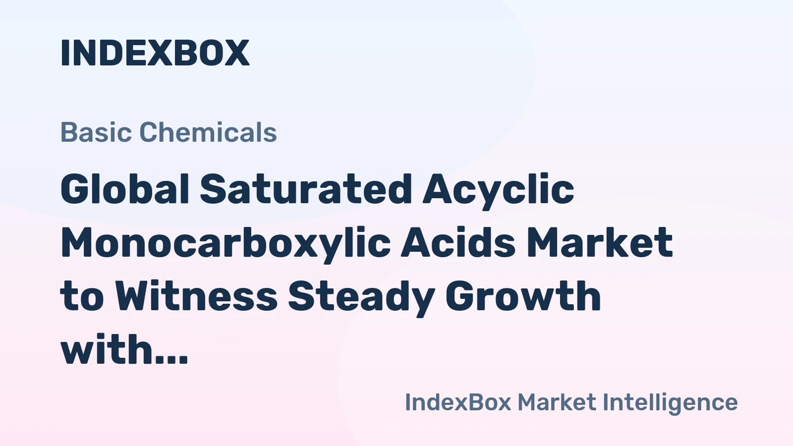 Global Saturated Acyclic Monocarboxylic Acids Market to Witness Steady Growth with a CAGR of +1.1% from 2024-2035, Reaching $52.9B by 2035