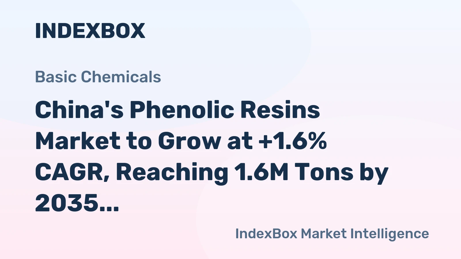 China's Phenolic Resins Market to Grow at +1.6% CAGR, Reaching 1.6M Tons by 2035