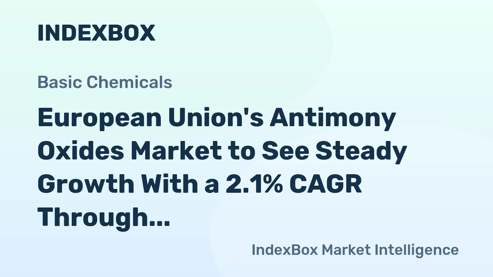 European Union's Antimony Oxides Market to See Steady Growth With a 2.1% CAGR Through 2035