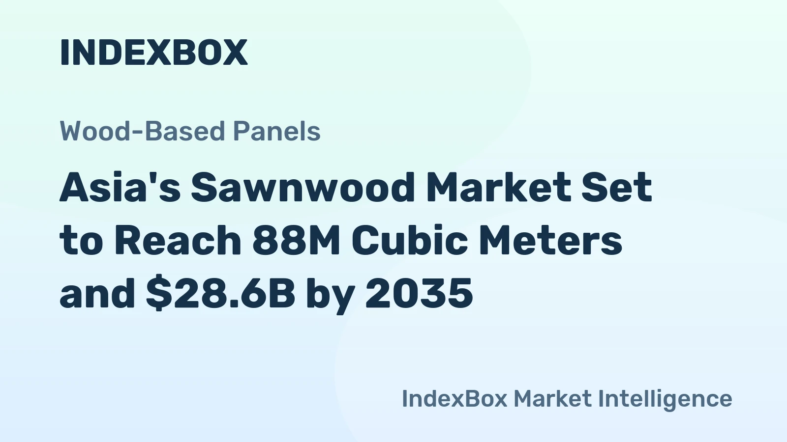 Asia's Sawnwood Market Set to Reach 88M Cubic Meters and $28.6B by 2035