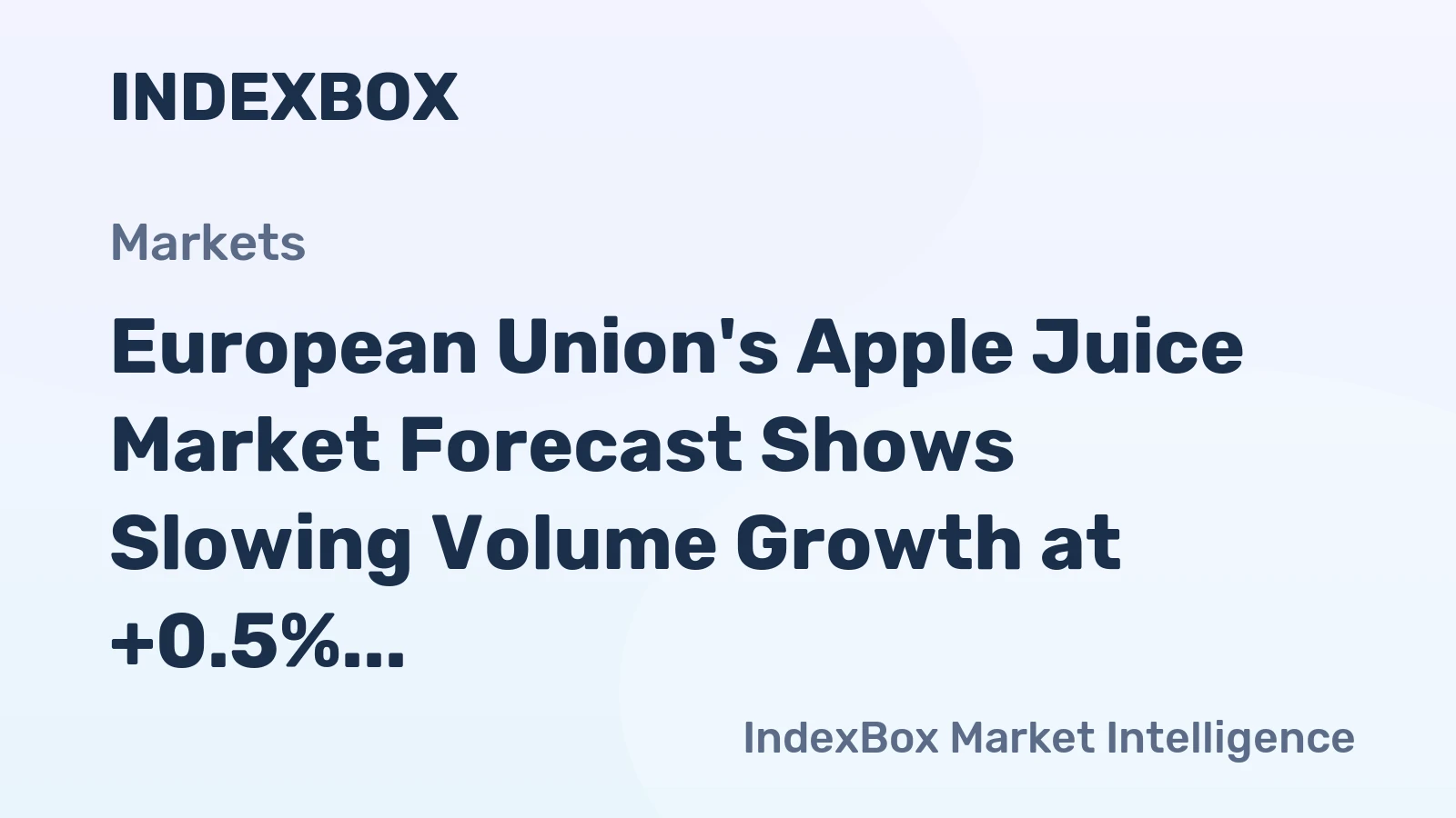 European Union's Apple Juice Market Forecast Shows Slowing Volume Growth at +0.5% CAGR Through 2035