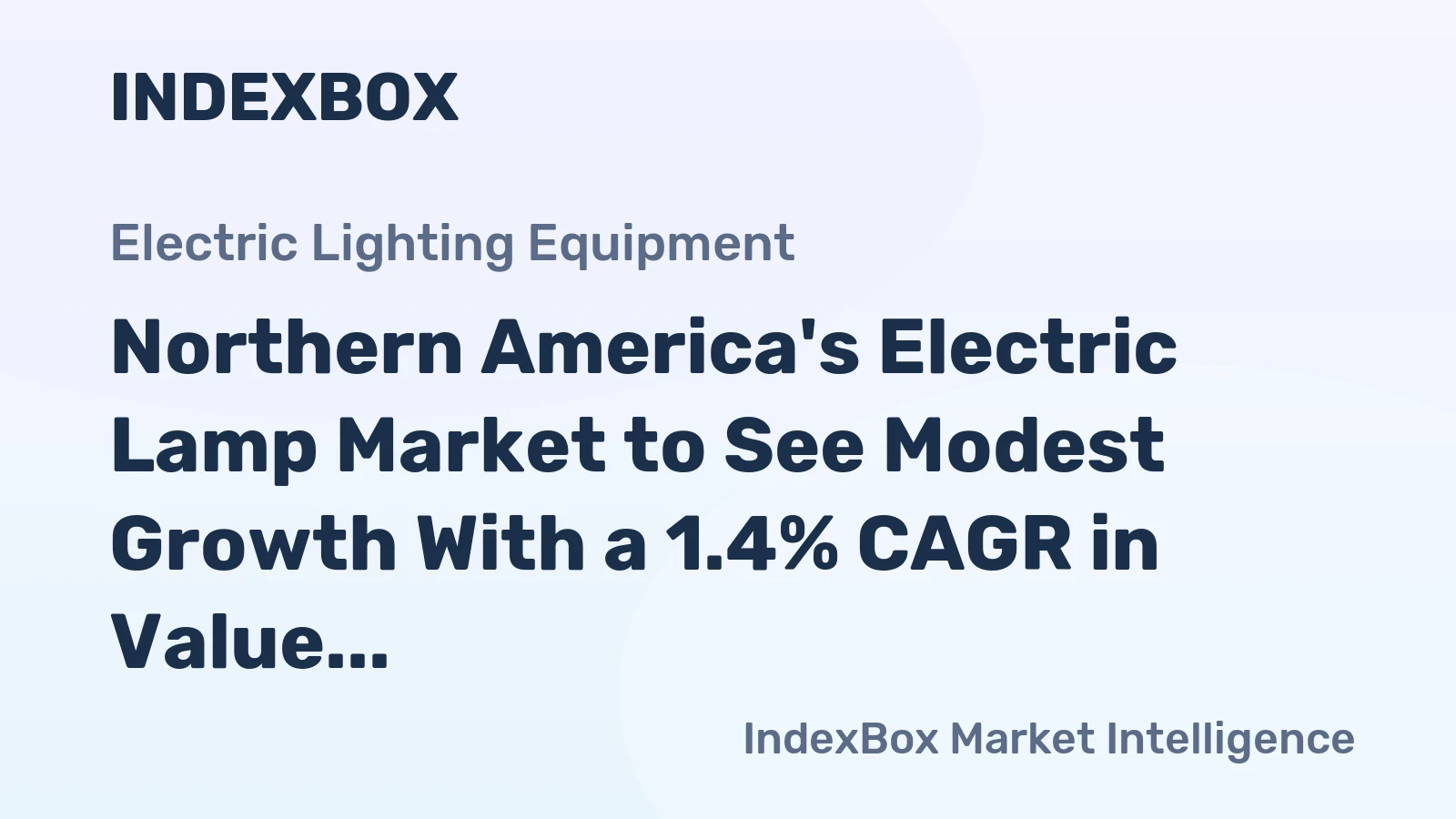 Northern America's Electric Lamp Market to See Modest Growth With a 1.4% CAGR in Value