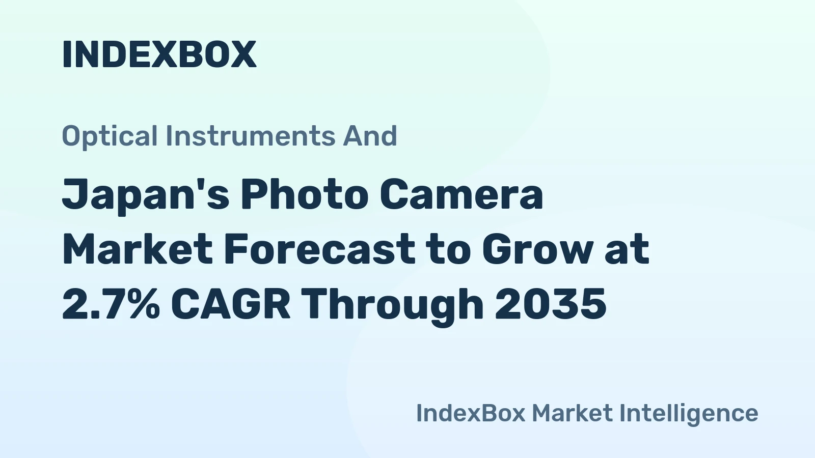 Japan's Photo Camera Market Forecast to Grow at 2.7% CAGR Through 2035