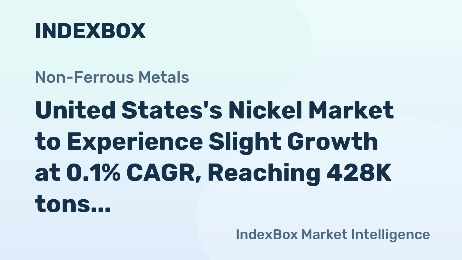 United States's Nickel Market to Experience Slight Growth at 0.1% CAGR, Reaching 428K tons by 2035