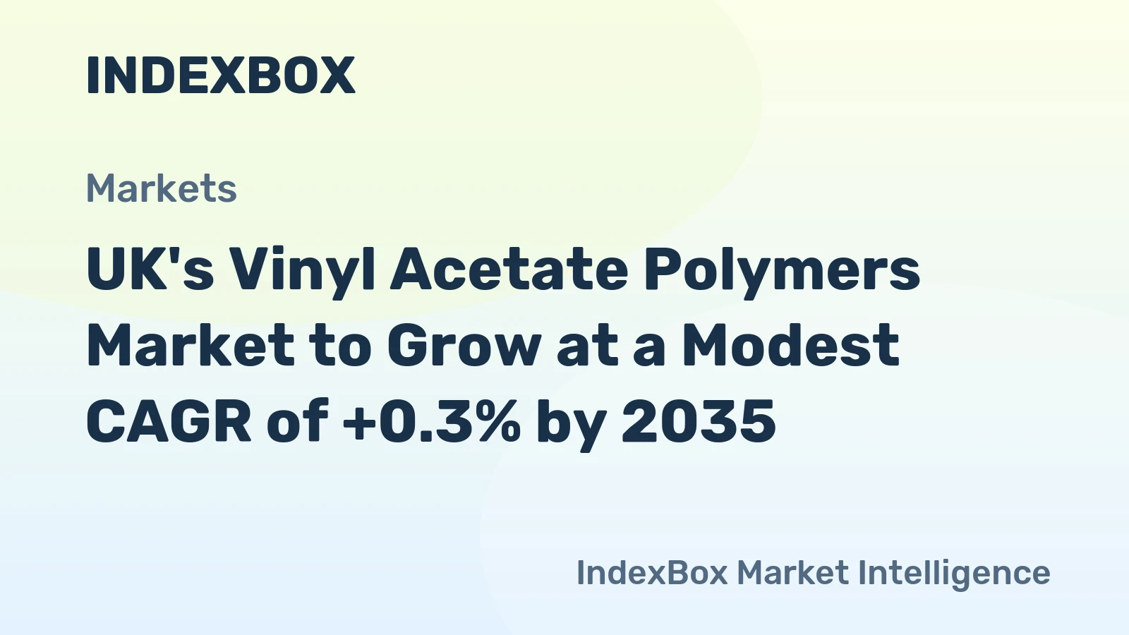 UK's Vinyl Acetate Polymers Market to Grow at a Modest CAGR of +0.3% by 2035