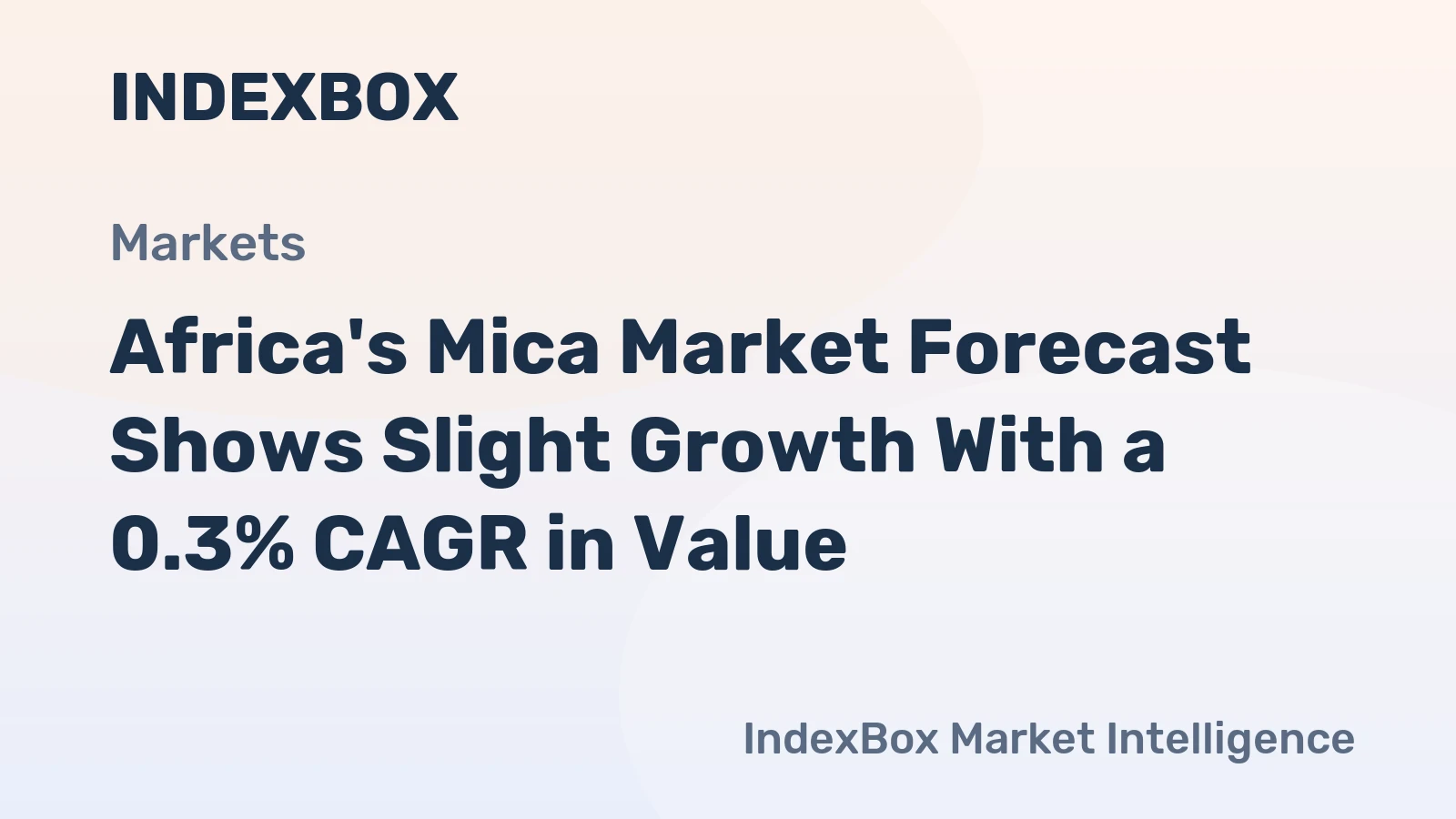 Africa's Mica Market Forecast Shows Slight Growth With a 0.3% CAGR in Value