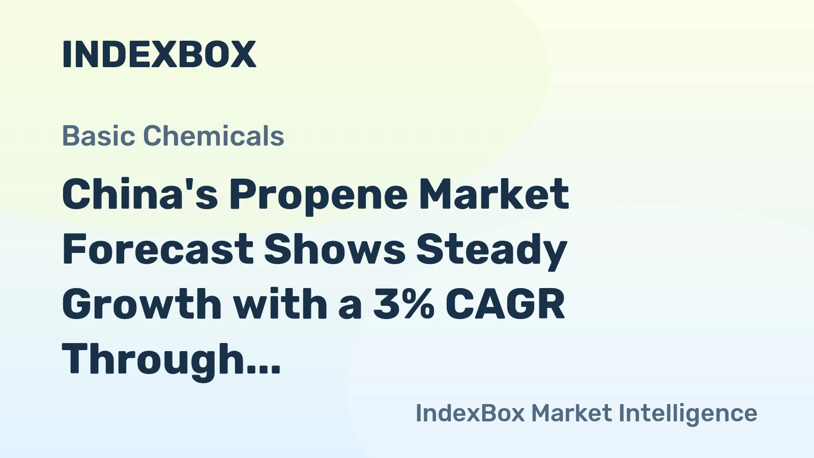 China's Propene Market Forecast Shows Steady Growth with a 3% CAGR Through 2035