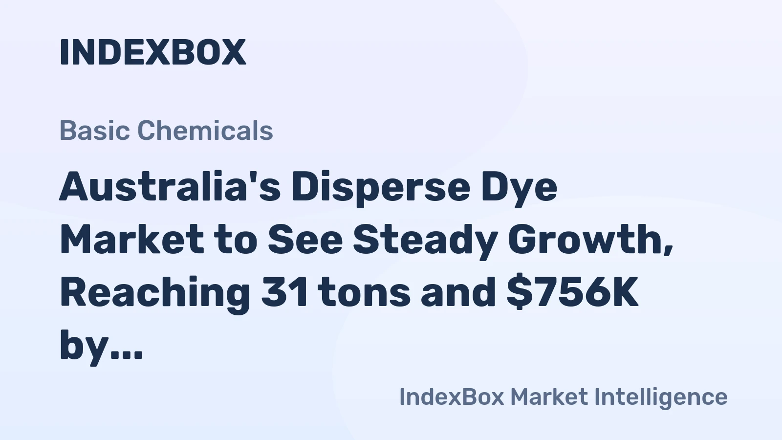 Australia's Disperse Dye Market to See Steady Growth, Reaching 31 tons and $756K by 2035