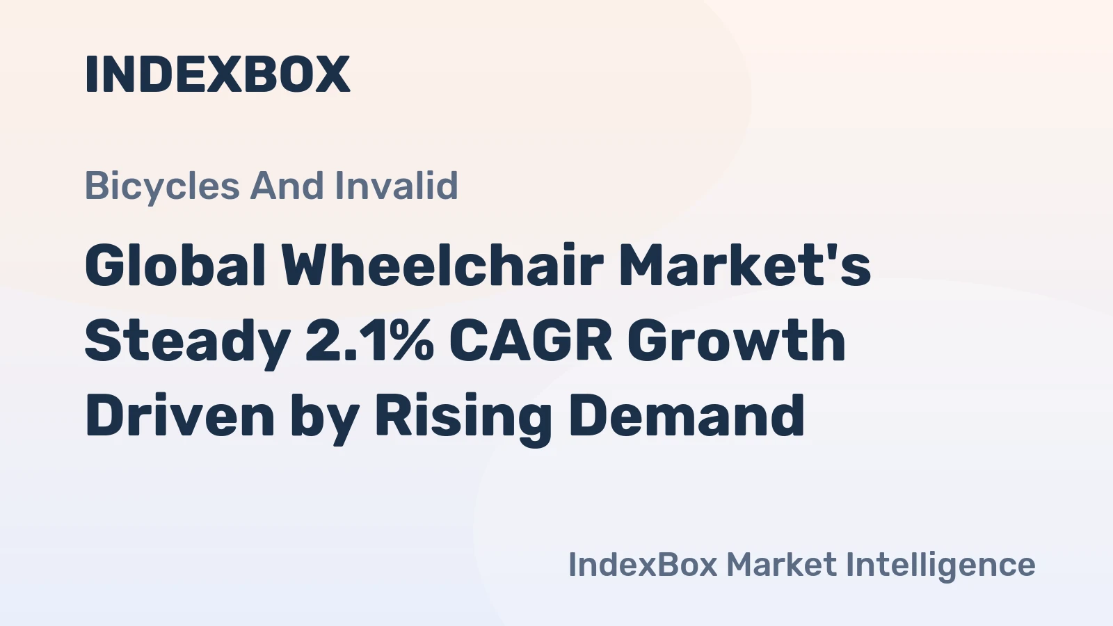 Global Wheelchair Market's Steady 2.1% CAGR Growth Driven by Rising Demand