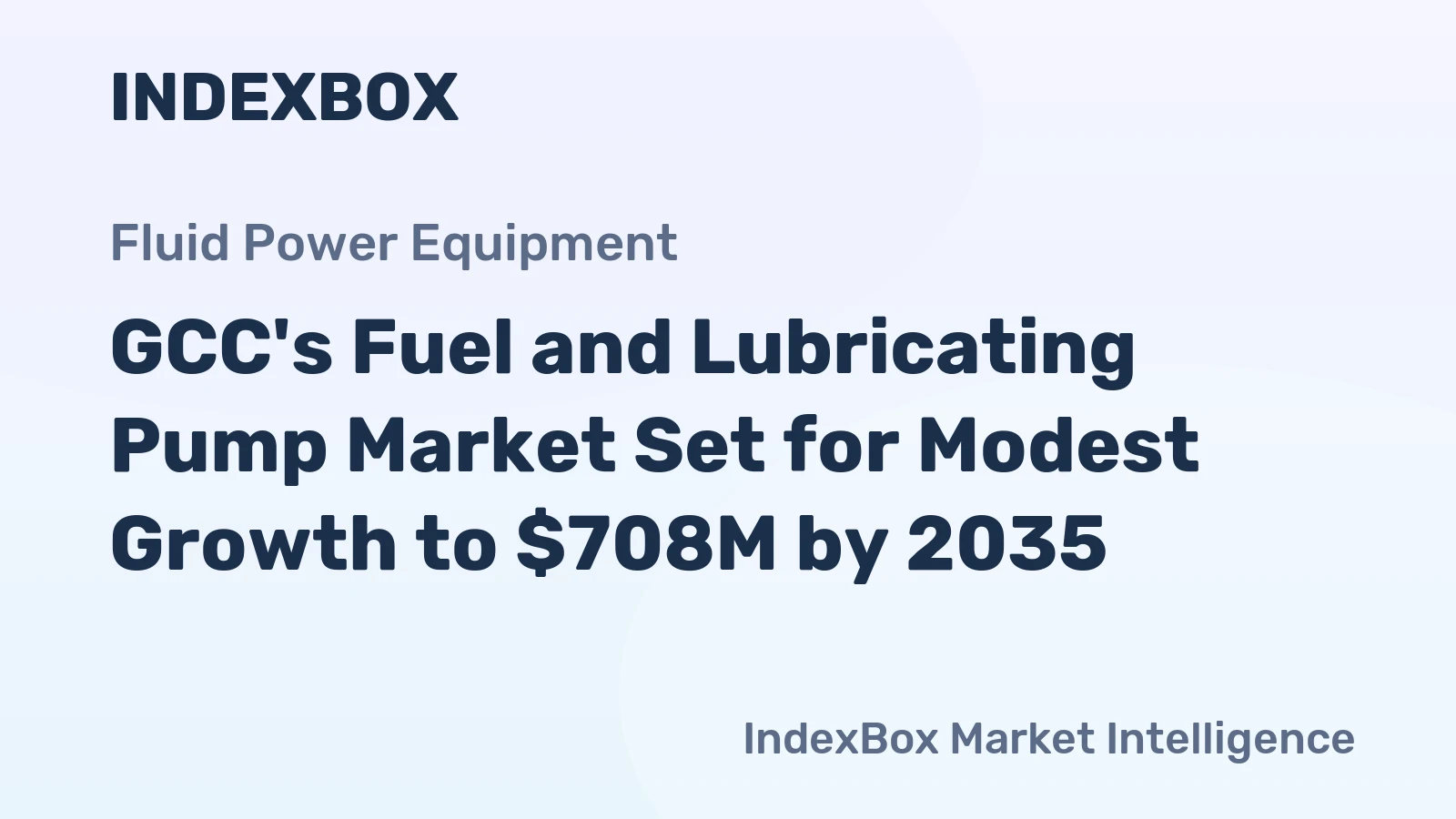 GCC's Fuel and Lubricating Pump Market Set for Modest Growth to $708M by 2035