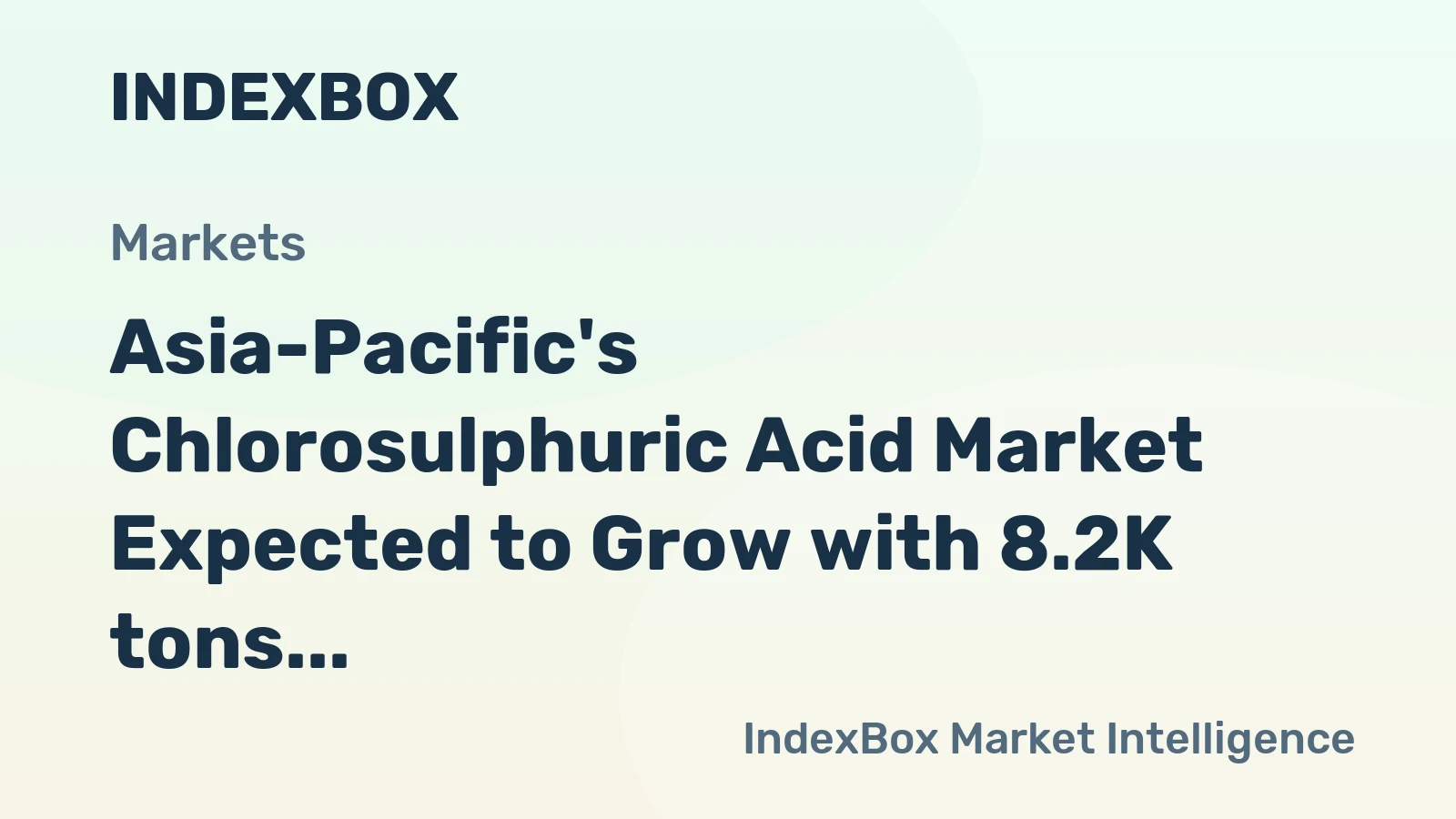 Asia-Pacific's Chlorosulphuric Acid Market Expected to Grow with 8.2K tons Volume and $11M Value by 2035