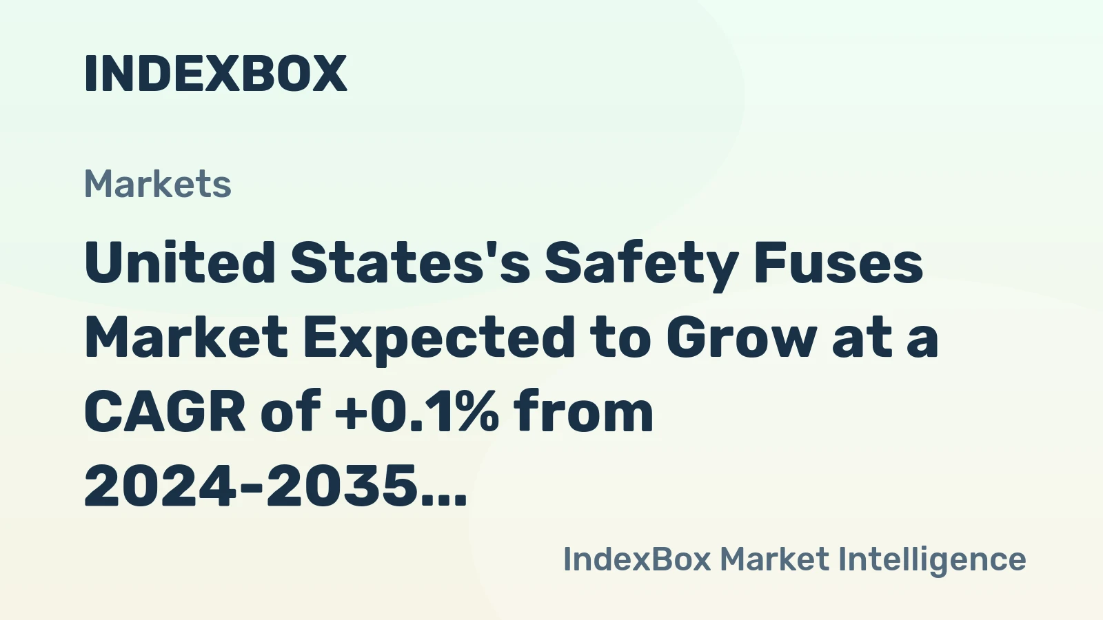 United States's Safety Fuses Market Expected to Grow at a CAGR of +0.1% from 2024-2035