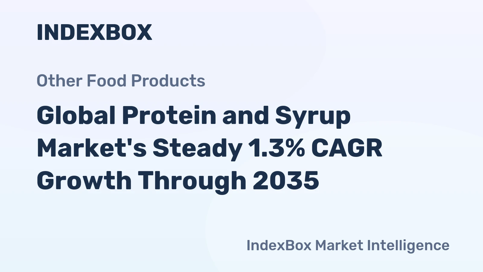 Global Protein and Syrup Market's Steady 1.3% CAGR Growth Through 2035