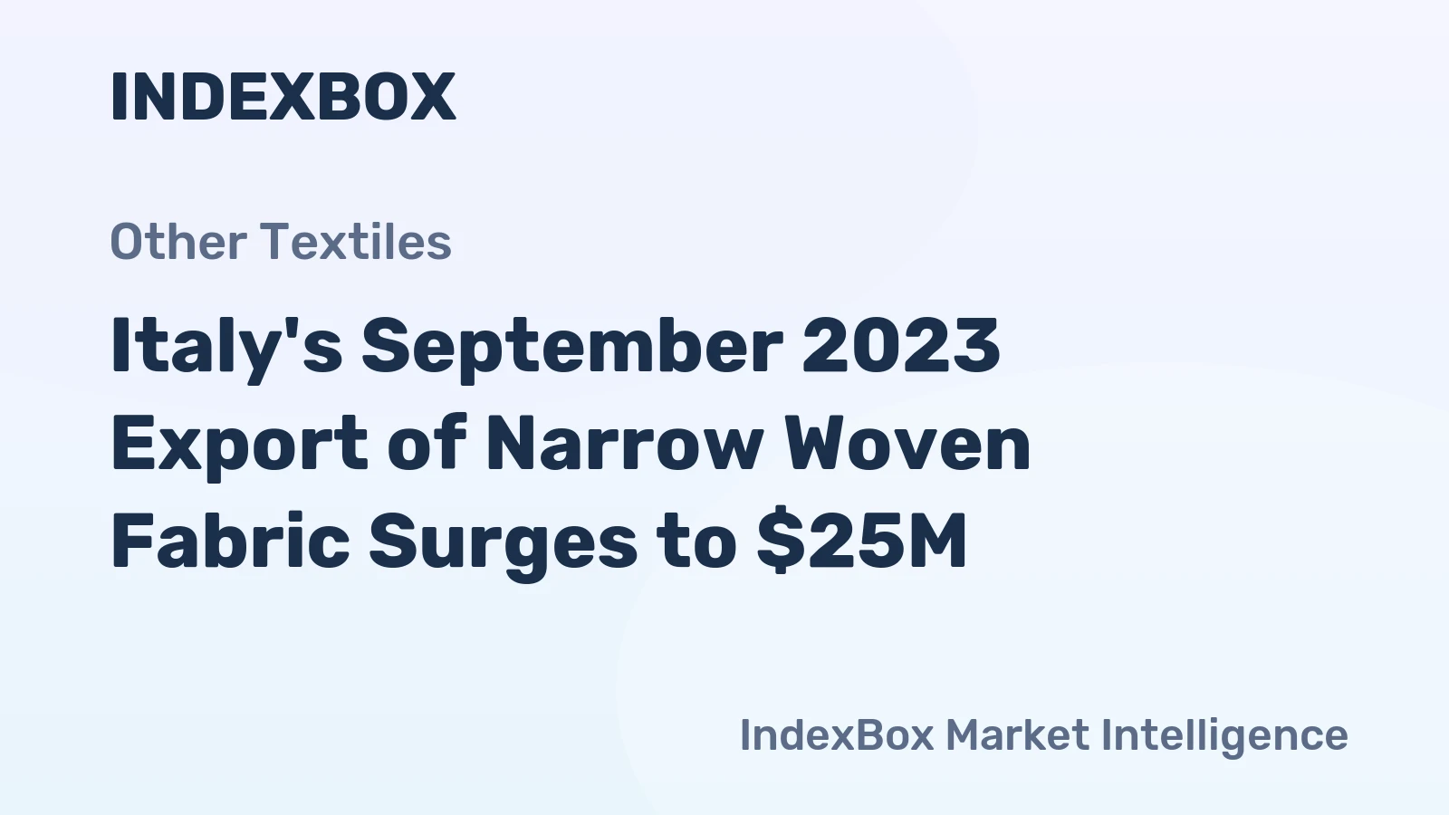 Italy's September 2023 Export of Narrow Woven Fabric Surges to $25M